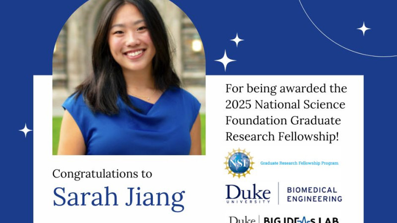 Sarah Jiang Awarded NSF Graduate Research Fellowship! | Big Ideas Lab